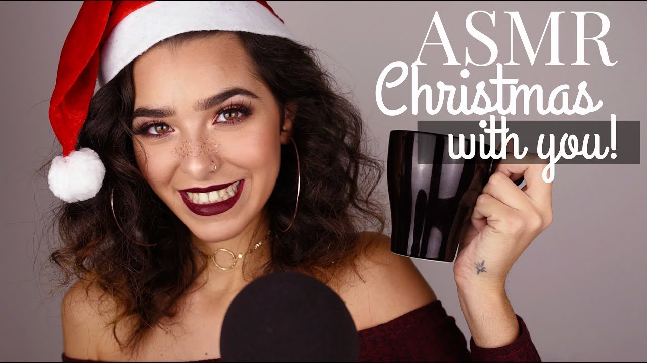 ASMR Christmas With You! (Doing your makeup, Eating chocolates, Tapping ...