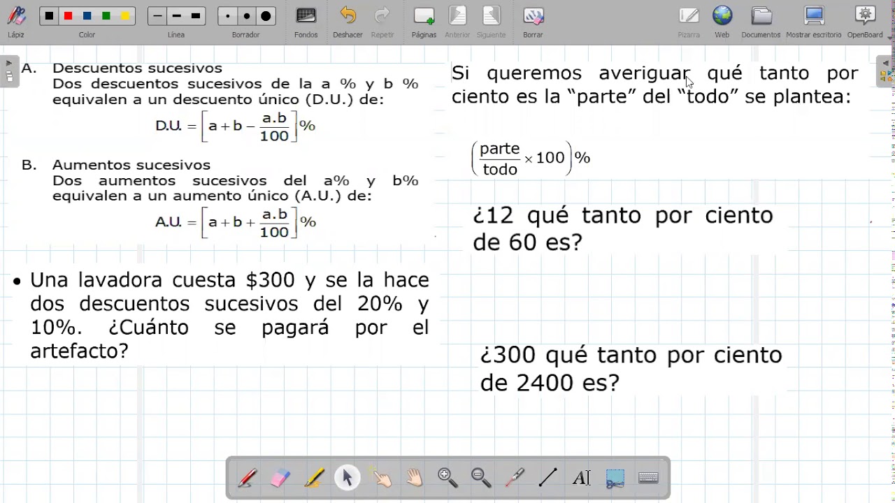 PORCENTAJES (AUMENTOS Y DESCUENTOS) - YouTube
