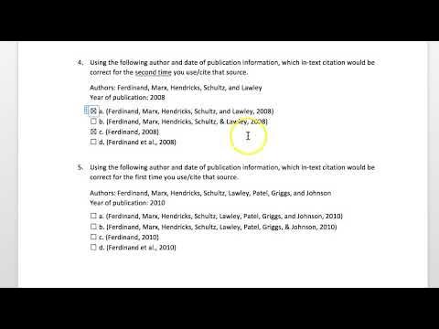 APA Practice Exercise: APA In-text Citation Rules - YouTube