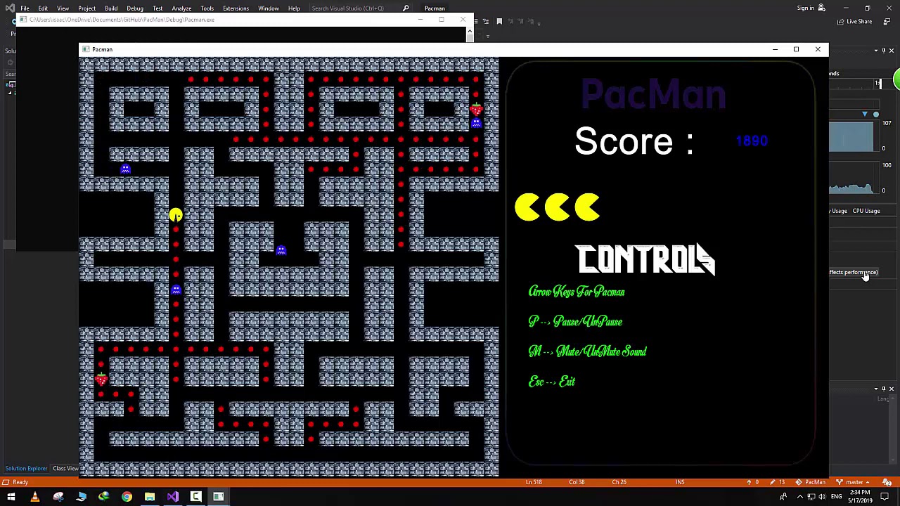 Pacman Game Structured Programming Project 2018 2019 Youtube