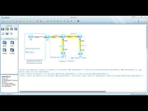 Example for Configuring OSPFv3 Route Filtering / RIPng - Huawei Labs - YouTube