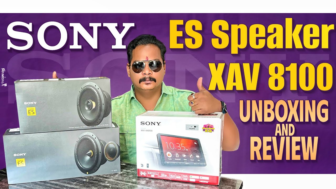 SONY ES speakers and XAV AX 8100 UNBOXING - YouTube