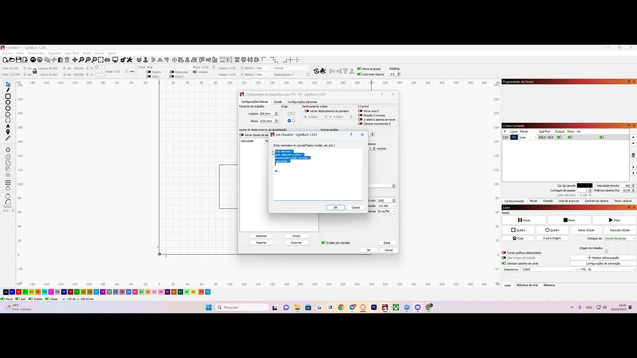 JOB CHECKLIST - Lightburn - YouTube