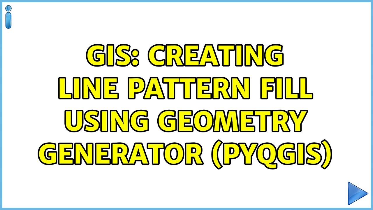 Gis Creating Line Pattern Fill Using Geometry Generator Pyqgis Youtube