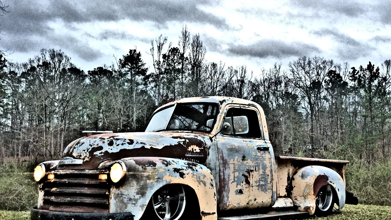 1953 CHEVY 3100 C10 SQUARE BODY SHOP TRUCK BAGGED PATINA AIR RIDE HOT ...
