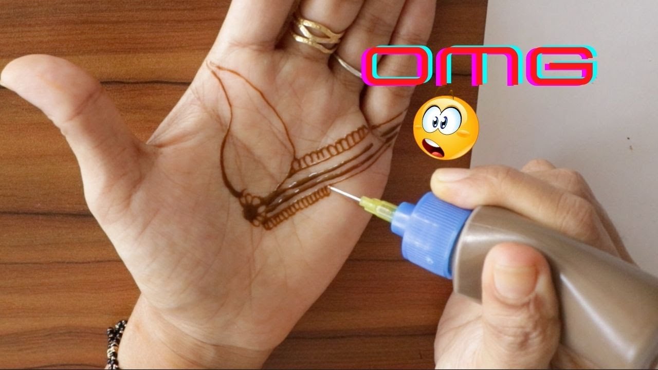 Needle | Syringe mehndi | I tried first time and I am shocked | Will I ...