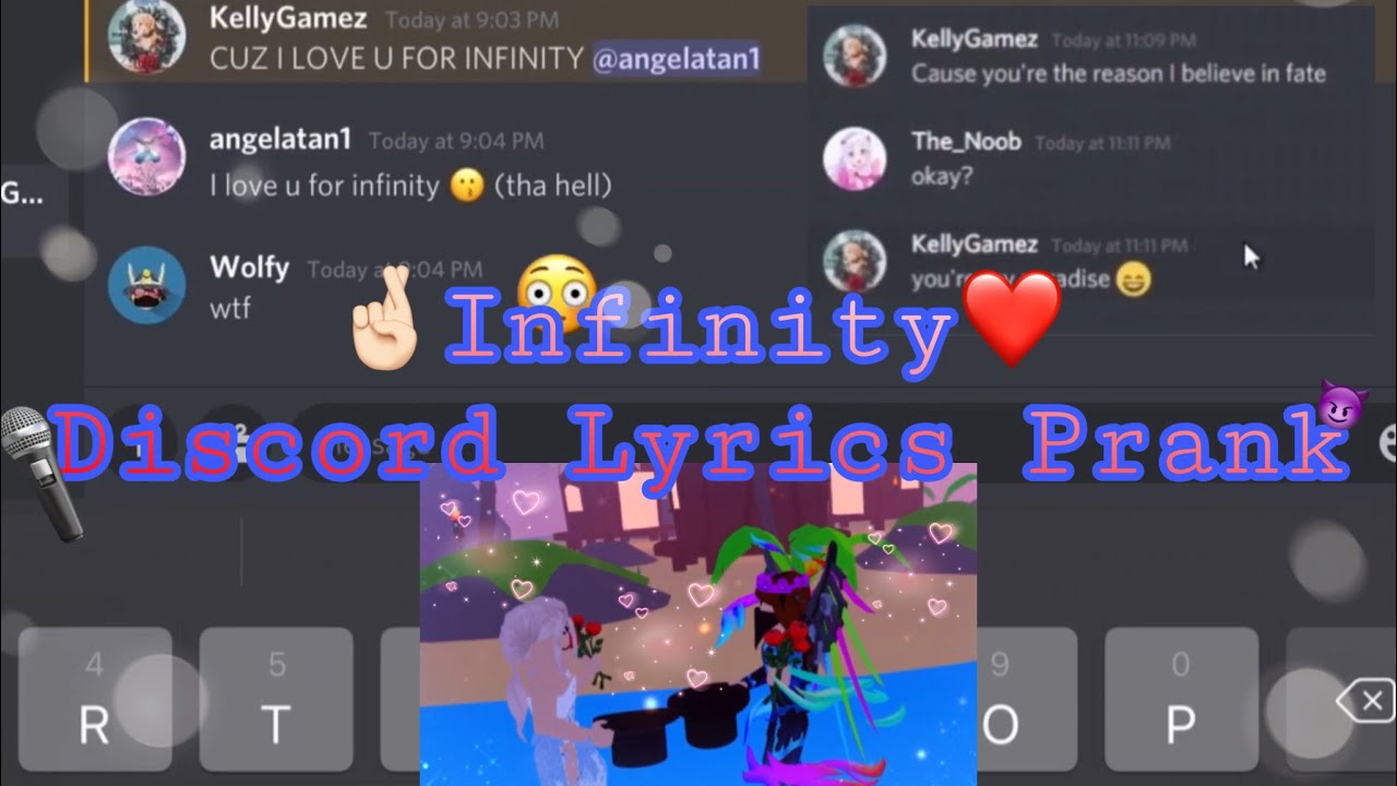 🎤 Discord Lyrics Prank 😄 | ️ Infinity ♾ - YouTube
