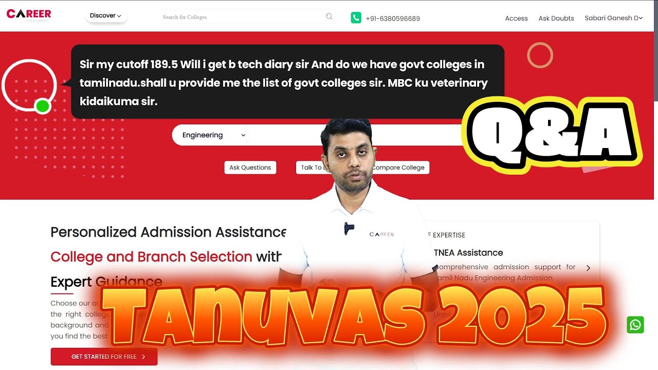 Q&A #7 | TANUVAS - 2025 | Best College & Branch | Unbiased Admission ...