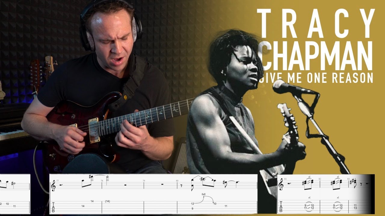 Give Me One Reason - TRACY CHAPMAN - All guitar fills and solo (Adam ...