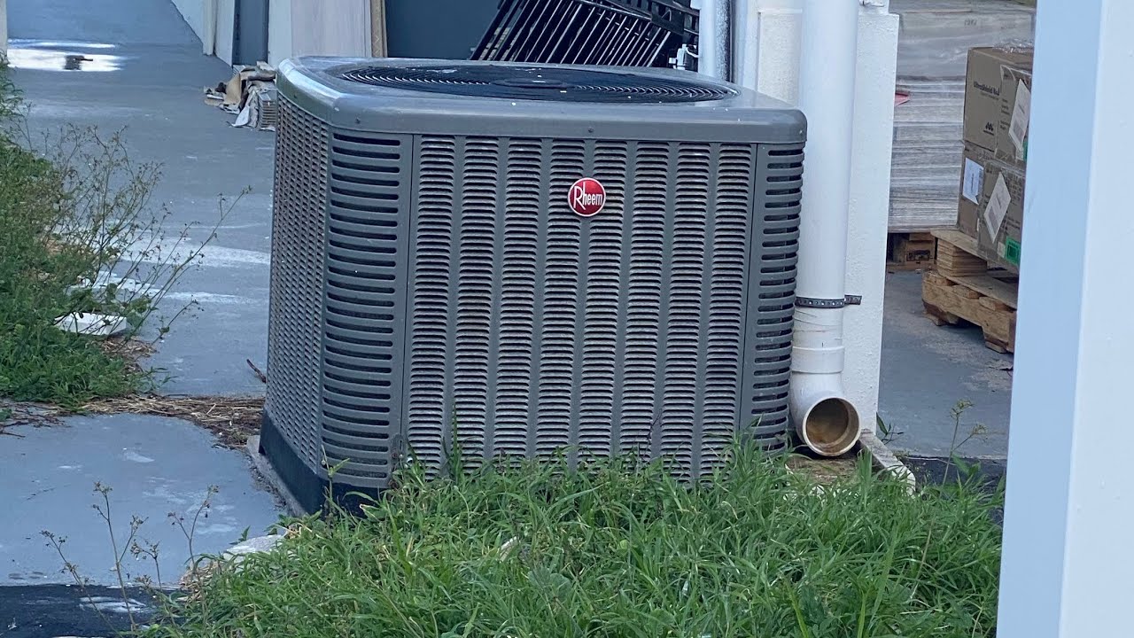 2019 3-Ton Rheem Classic air conditioners (1 running) - YouTube