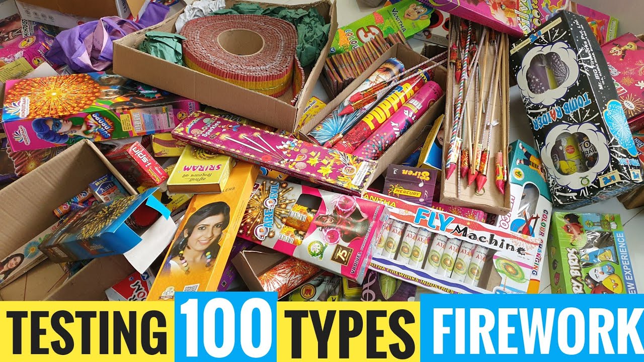 100 Types of Fireworks Diwali Crackers Testing 2022 Special video - YouTube