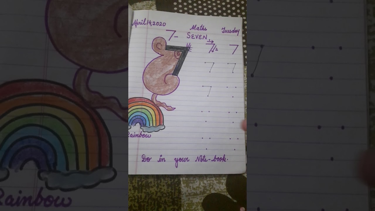 How to write number 7 - YouTube