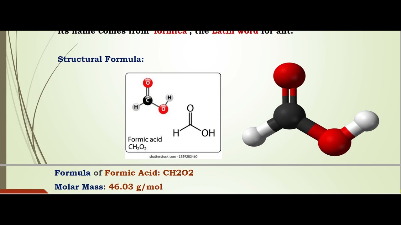 Lecture 8 Formic Acid Chemical Industries Youtube