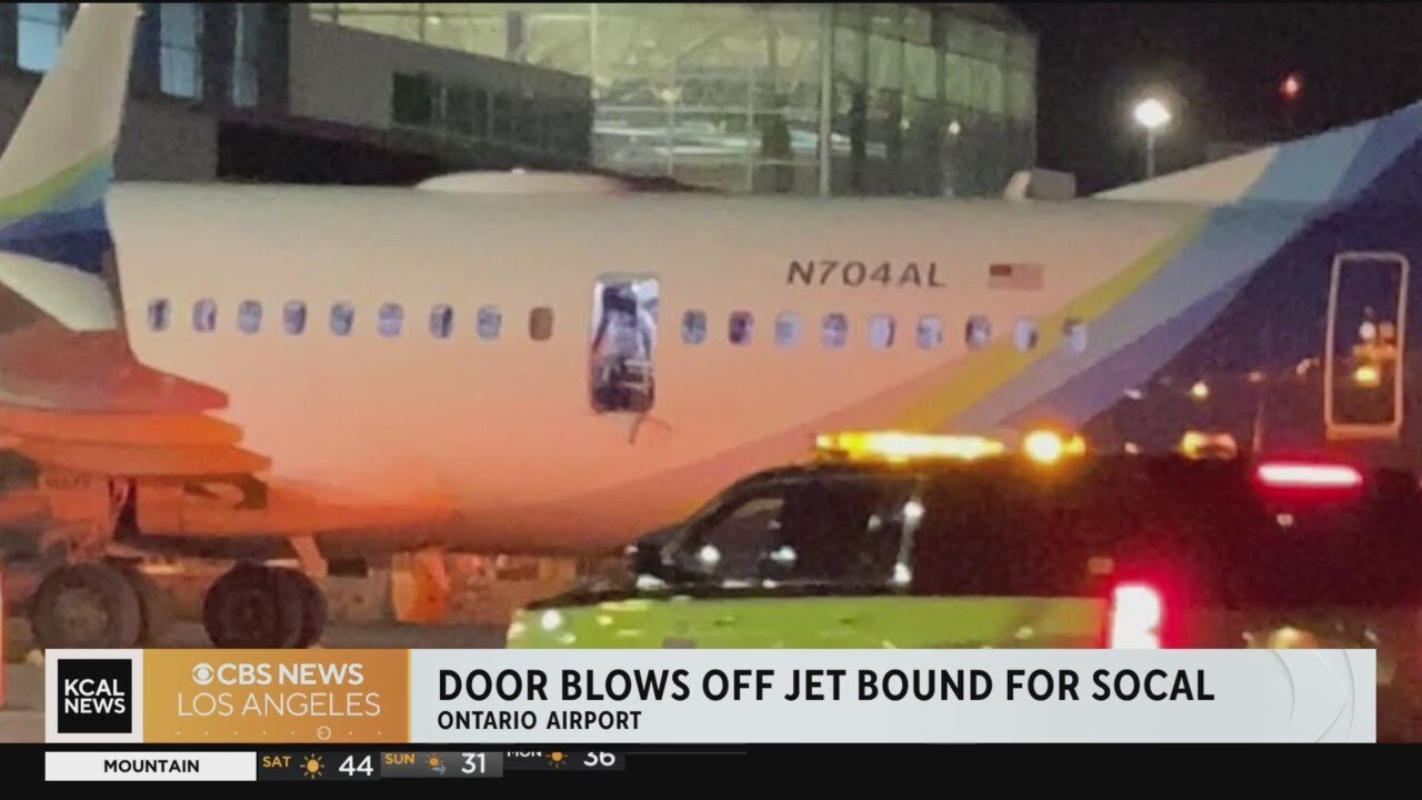 Passengers aboard Alaska Airlines flight react after section of plane ...