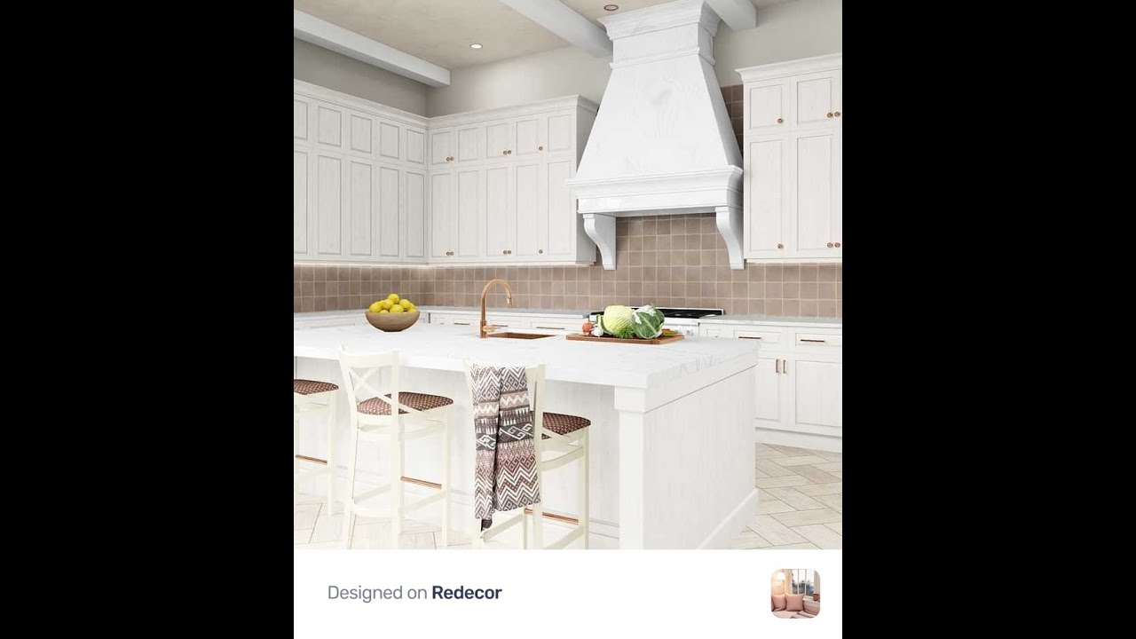 #Redecor game Ideally design light colors kitchen - YouTube