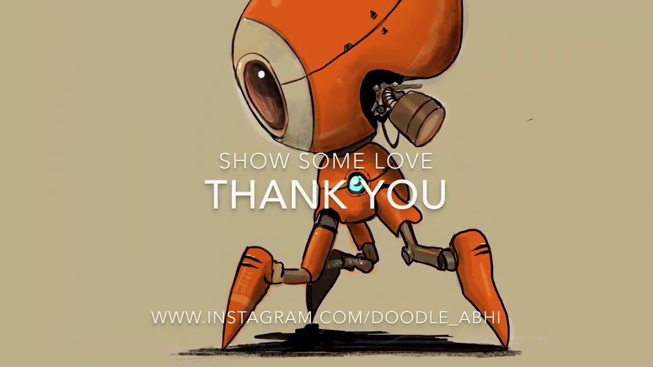 How to draw on Procreate. Cute robot design - YouTube