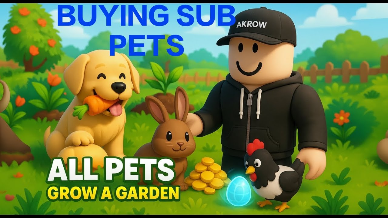 Buying Sub Pets And Doing Some Fruits Giveaway Grow A Garden - YouTube