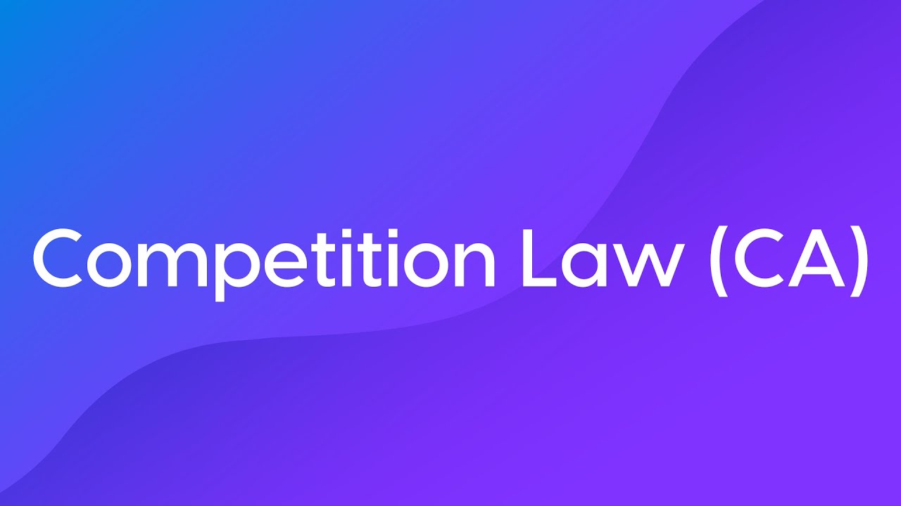 Competition Law (Canada) Course Trailer - YouTube