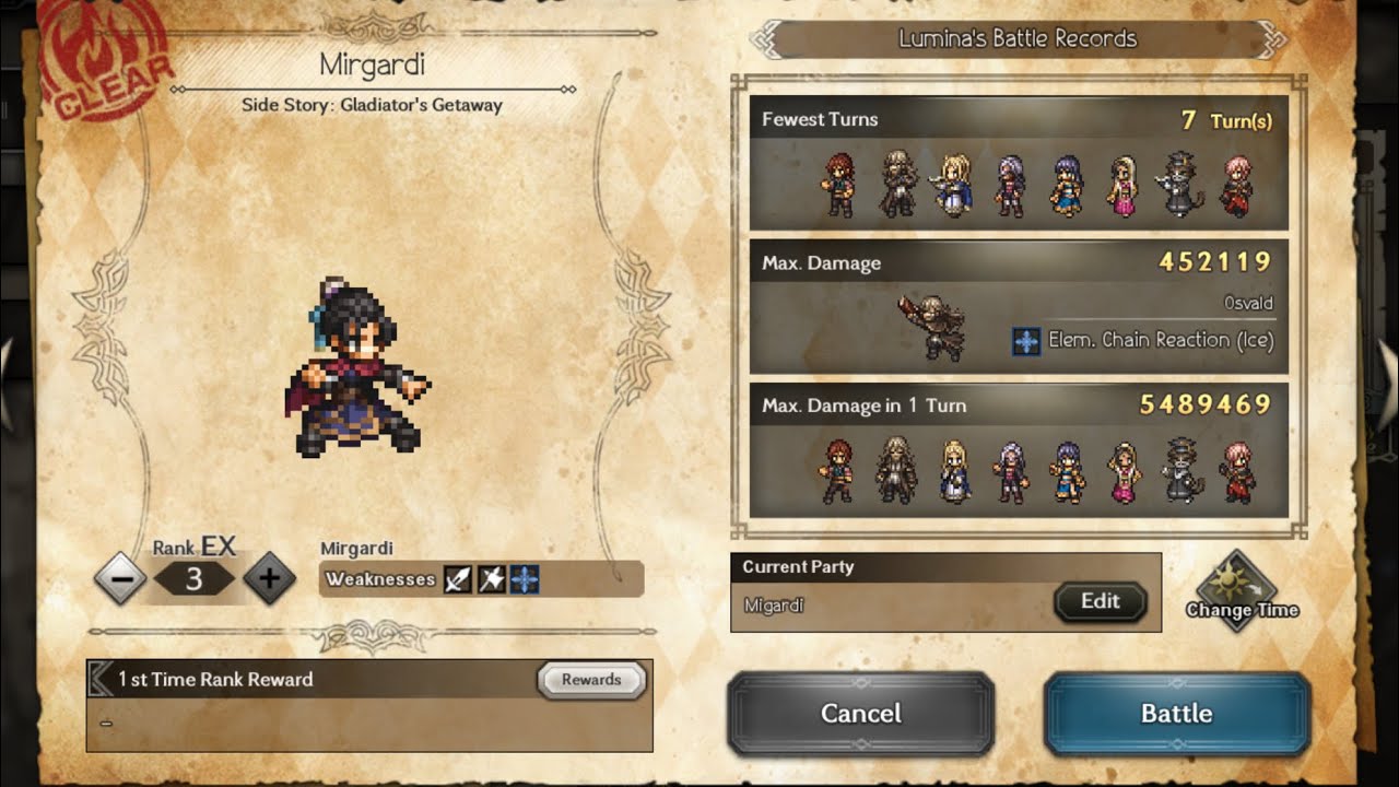 Mirgardi EX3 Refight (7 Turns)- Spear of Salvation Clears - YouTube
