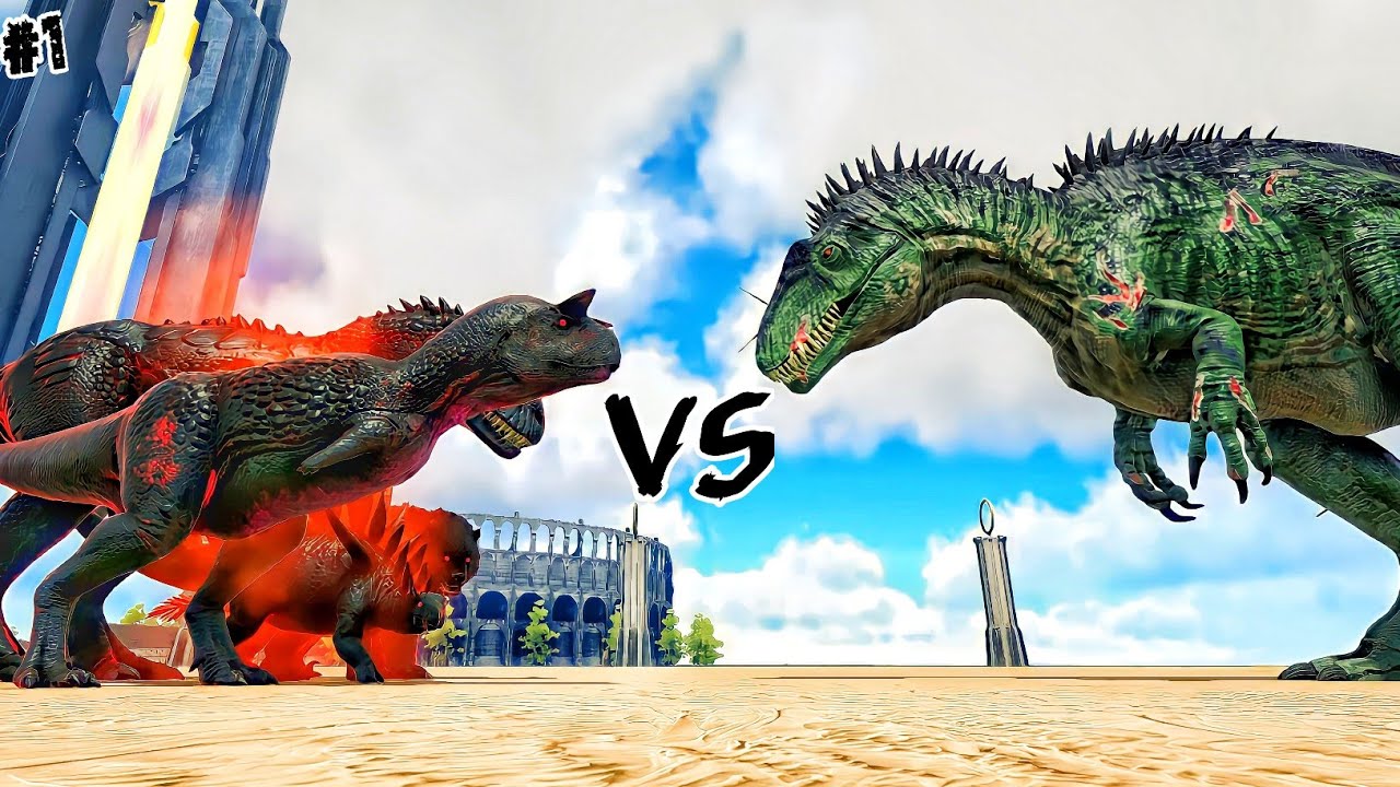 SAVAGE ACRO VS PRIMAL DINO'S Part 1 |ARK Dino's Battle | DINOWORLD ...