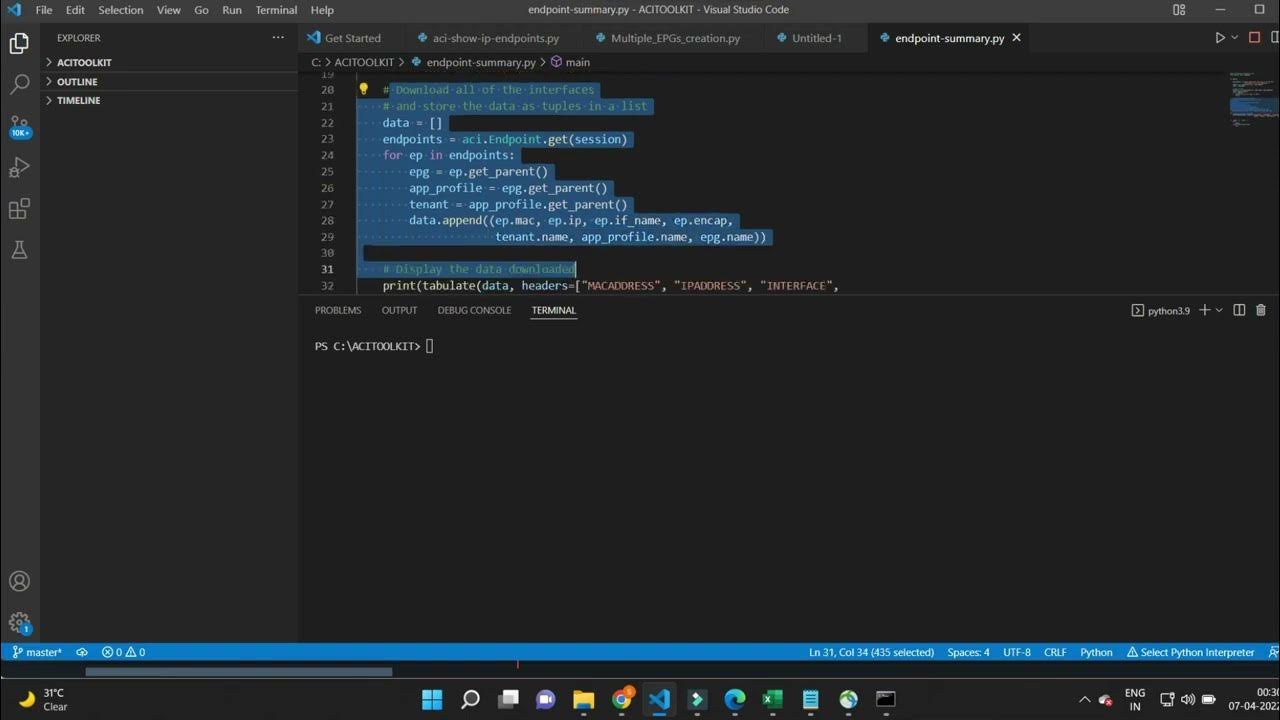 show endpoint in Cisco aci using python script | how to check endpoint in aci |Cisco aci ...