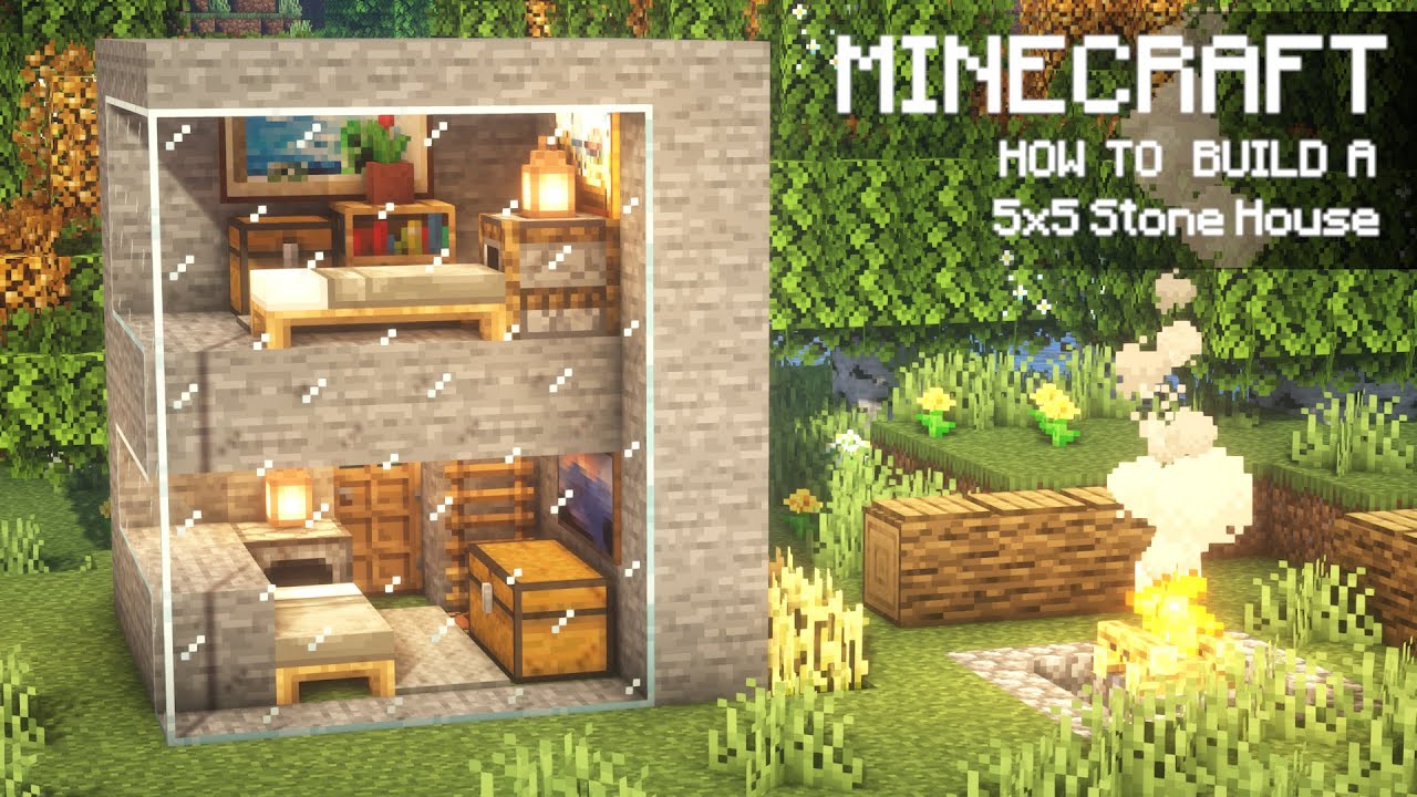 Minecraft: How to Build a 5x5 Starter Modern House | 5x5 Starter Modern ...