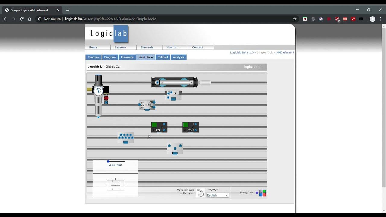 LogicLab -Pneumatic workplace - YouTube