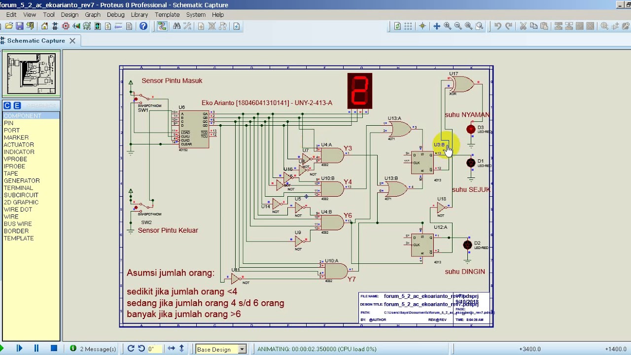 Pengendali AC Berbasis jumlah orang yang masuk ruangan - YouTube