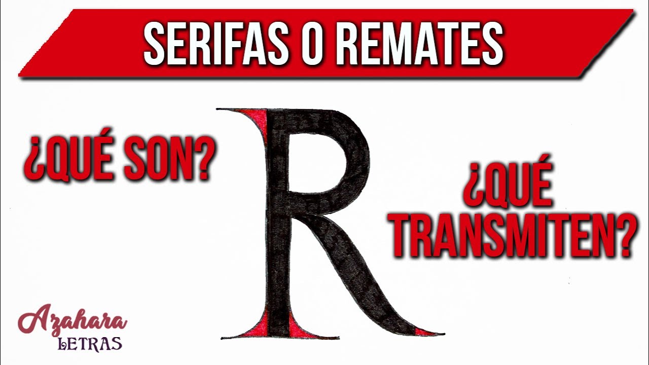 📚 DICCIONARIO de LETTERING 1: ¿QUÉ son las SERIFAS o REMATES? ¿QUÉ ...
