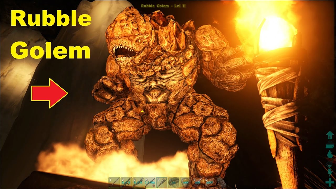 ARK: Scorched Earth #26 - Đã bắt được Người đá khổng lồ Rubble Golem ...