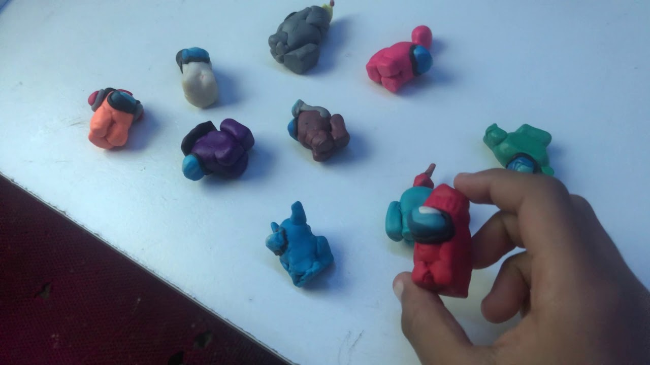 Among us clay figures - YouTube