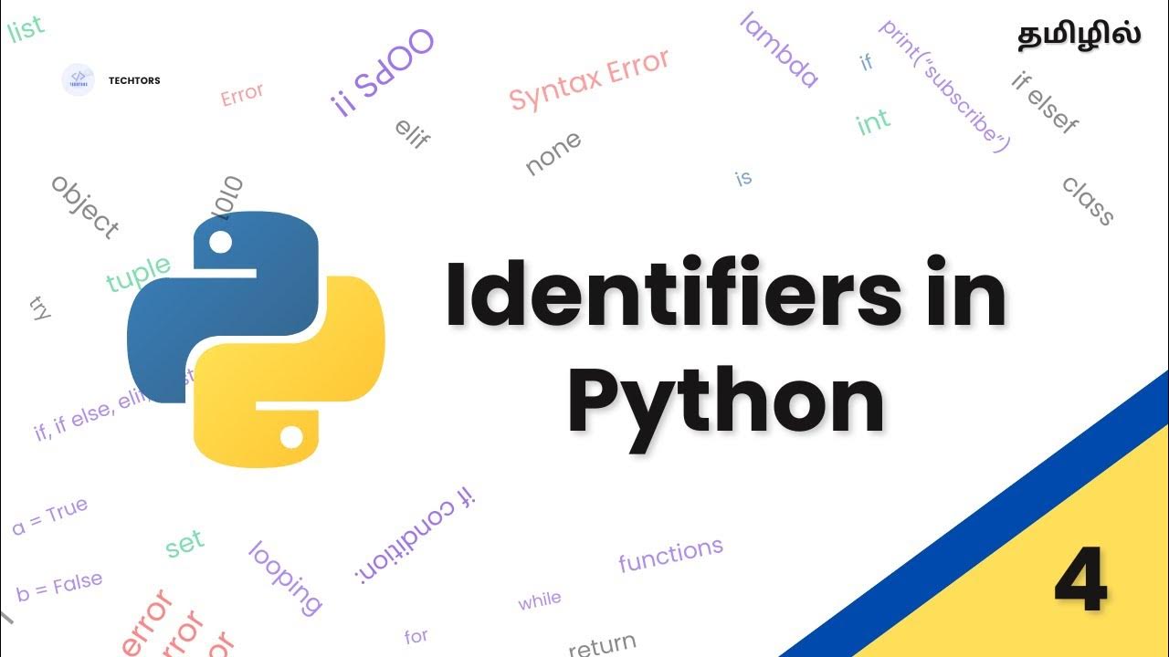 Identifiers in Python - Tamil | @Techtors - YouTube