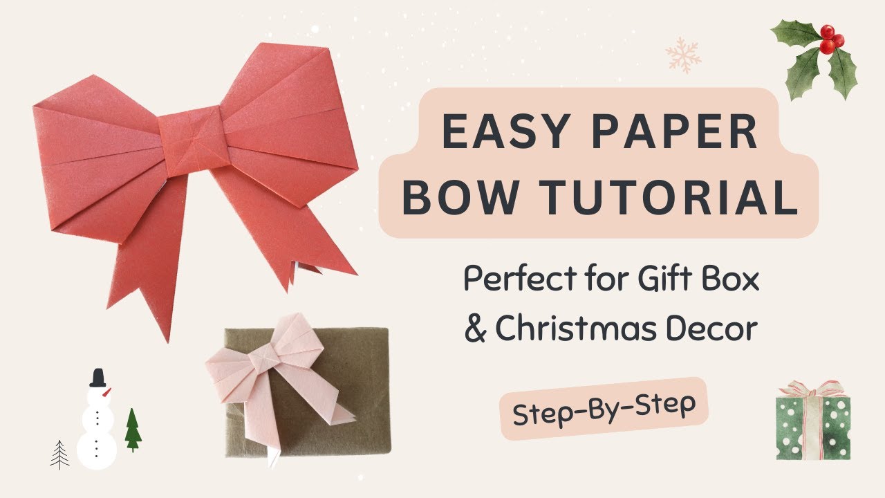 🎀 DIY the Perfect Bow | Origami Tutorial | Perfect for Gift Wrapping ...