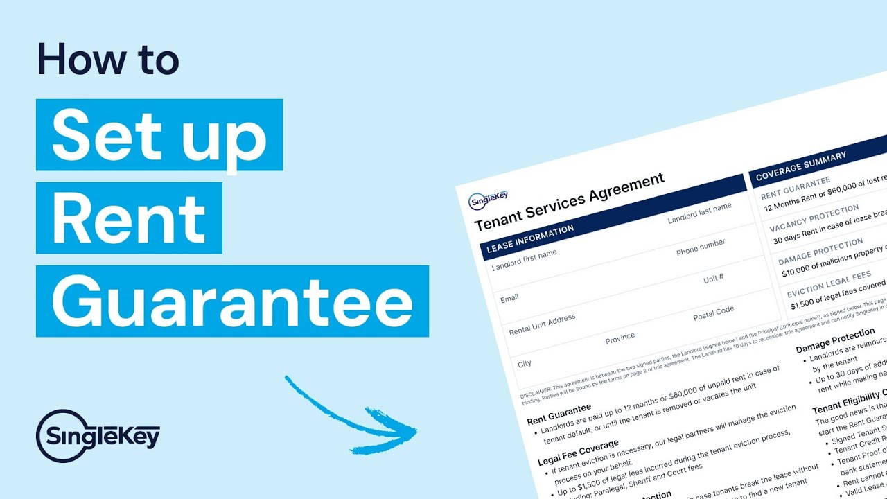 How to set up your Rent Guarantee with SingleKey - YouTube