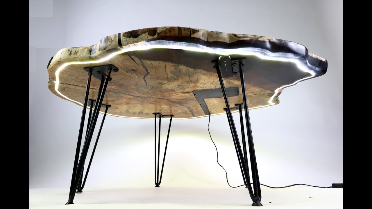 Ezeréves Sólyom - Epoxy Asztal | KGdesign.hu - YouTube
