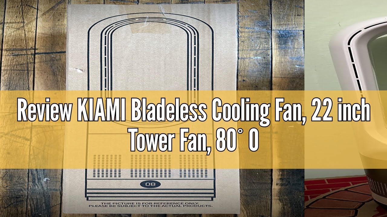 Review KIAMI Bladeless Cooling Fan, 22 inch Tower Fan, 80° Oscillating ...