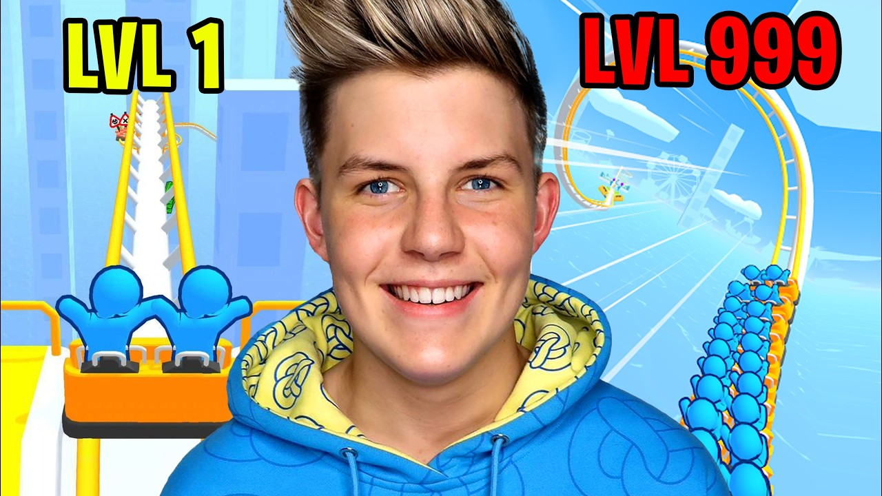 Can We Go NOOB to PRO to HACKER in Rollercoaster Run?! Prezley - YouTube