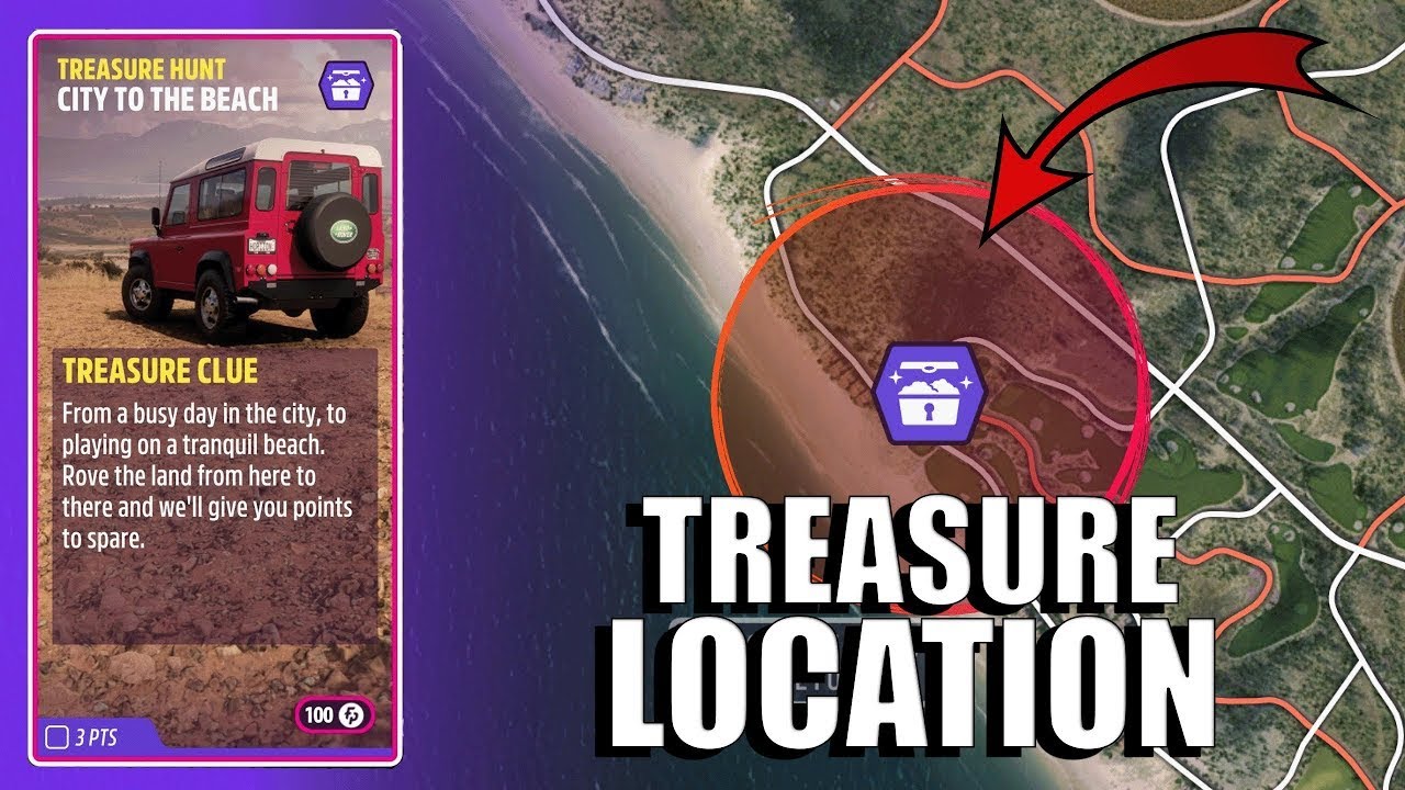Forza Horizon 5 Treasure Hunt City To The Beach Chest Location Fh5