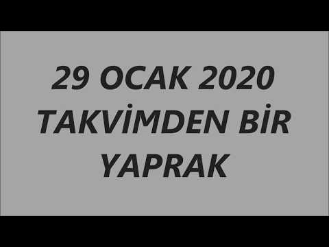 29 OCAK 2020 Takvimden Bir Yaprak Anlamlı Sözler Günün Sözü Bugün ne Pişirsem