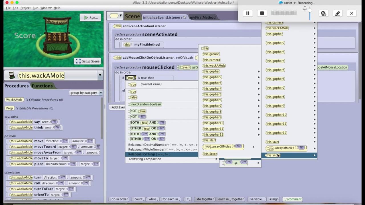 Mouse click event listener and score - YouTube