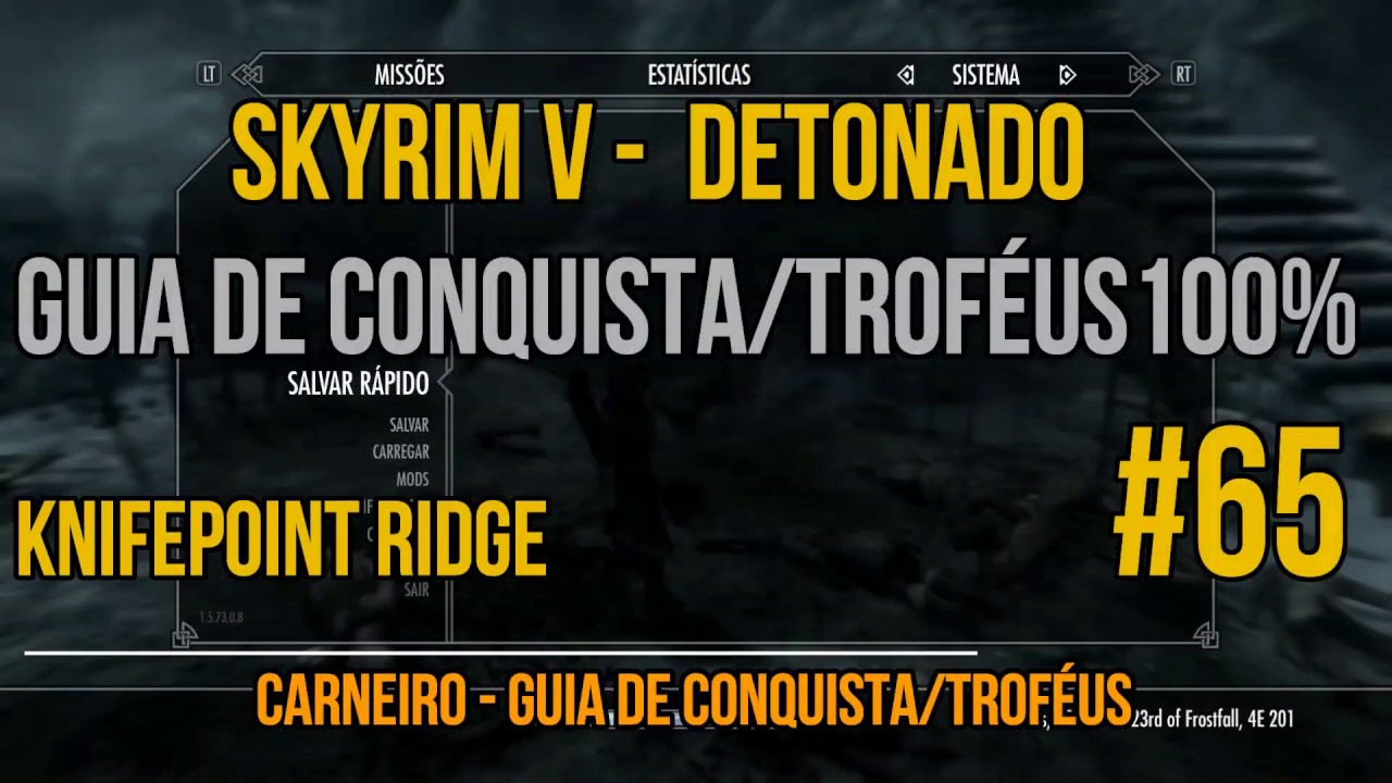 Skyrim #65 Knifepoint Ridge - Guia de conquista - Detonado 100% - YouTube
