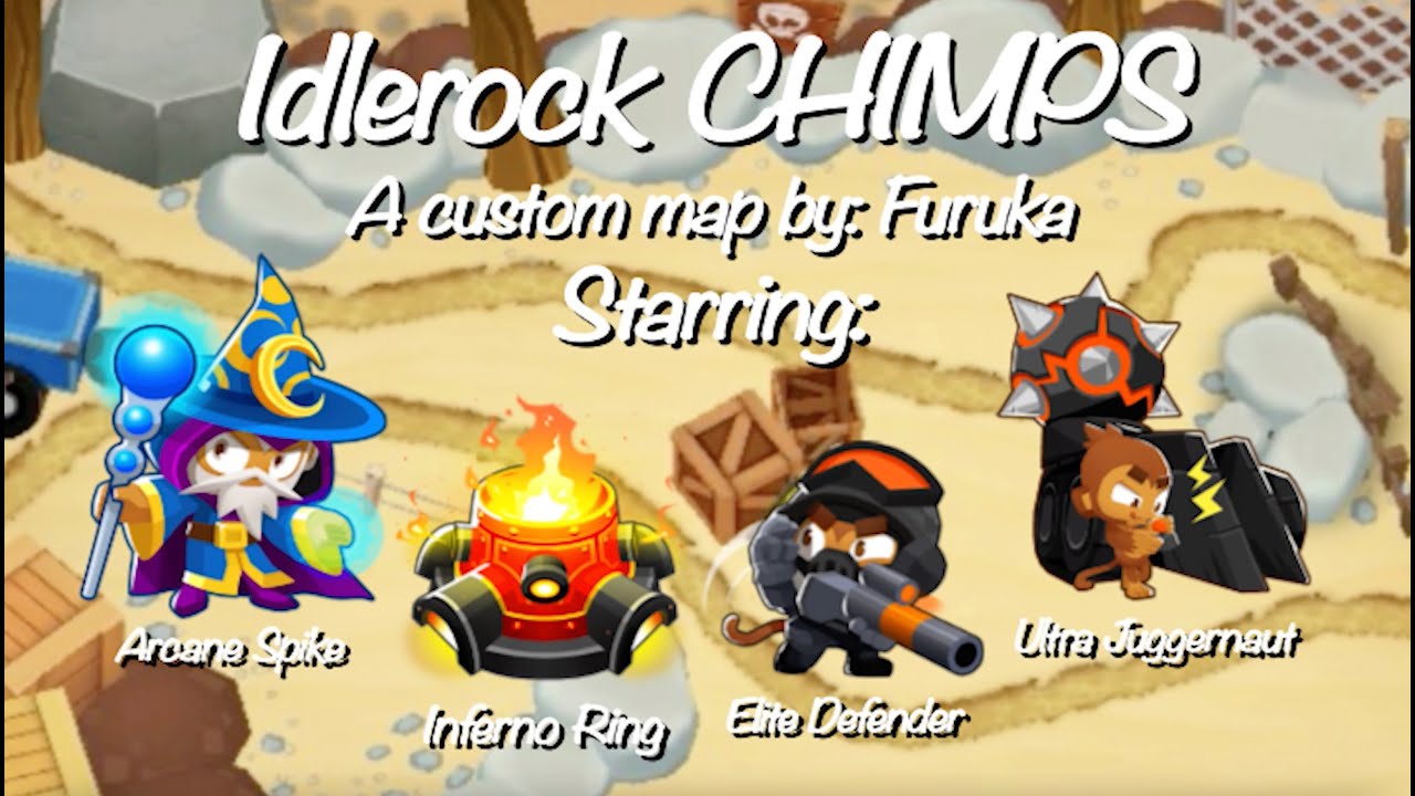BTD6: Idlerock CHIMPS with Arcane Spike, Inferno Ring, Elite Defender ...