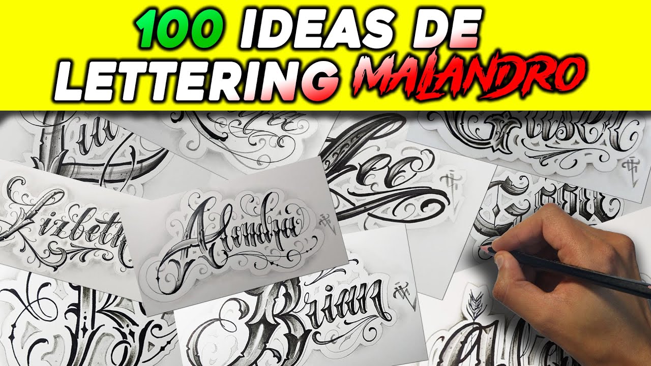 100 INCREIBLES IDEAS DE lettering MALANDRO 💪🔪 - YouTube