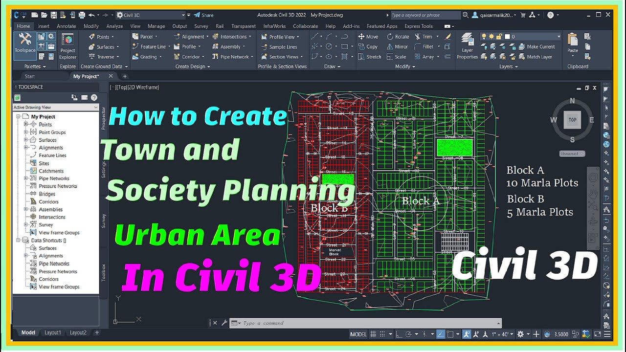 How to Create Town and Society Planning in Civil 3D. - YouTube