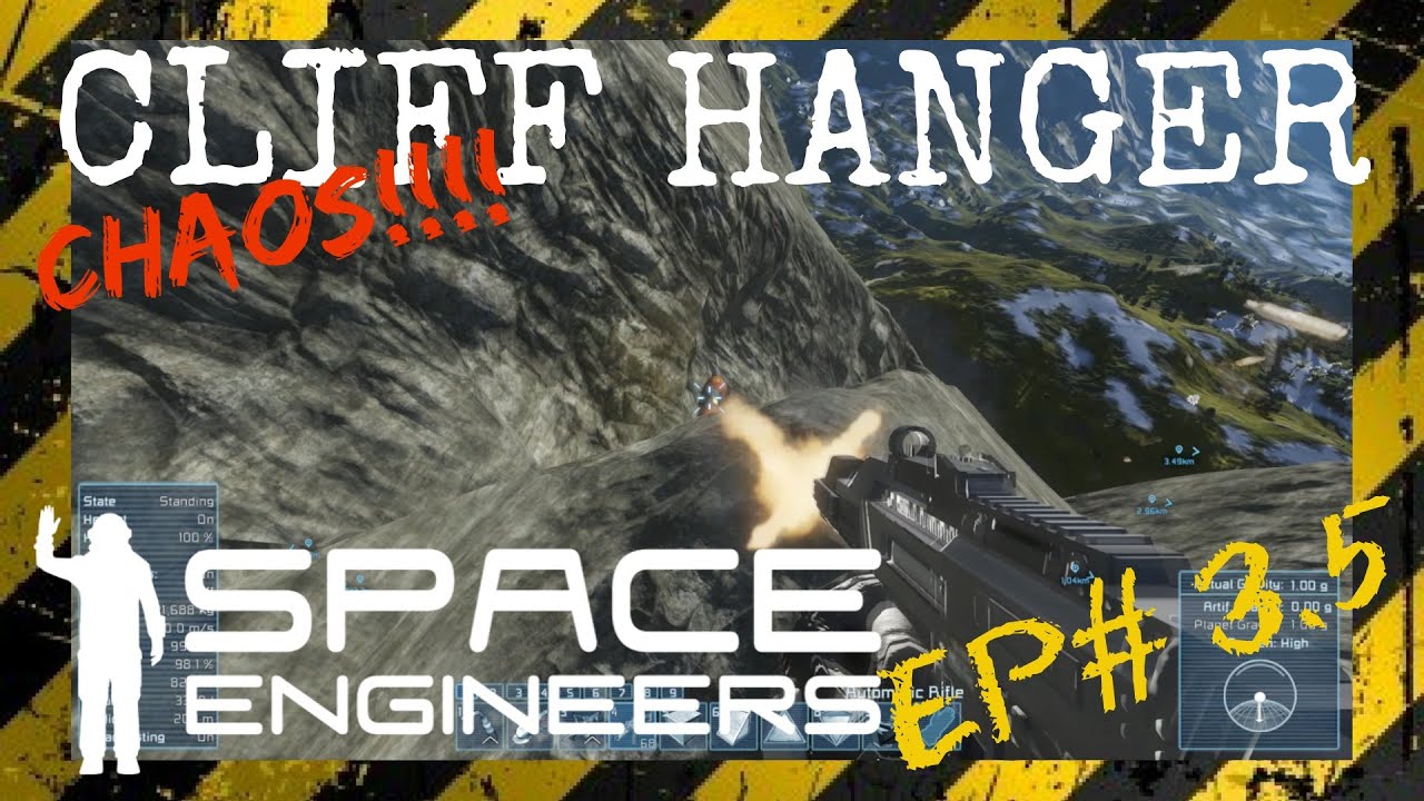 Ep#3.5 Cliff Chaos!!! - Space Engineers - YouTube