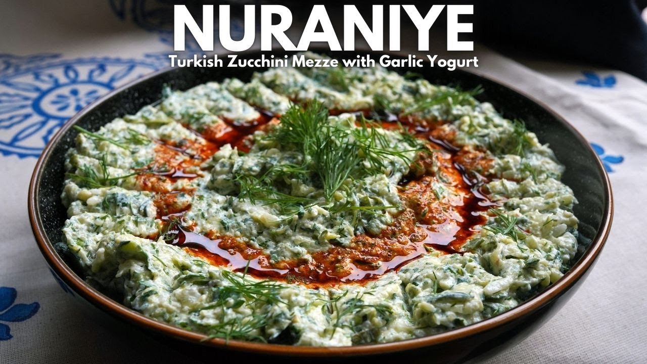 Turkish ZUCCHINI MEZZE with GARLIC YOGURT - Easy & Healthy - YouTube