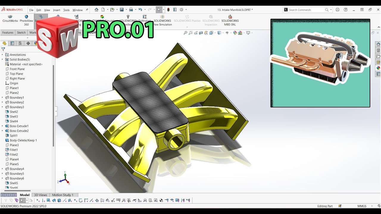 Project 01: V6 Engine - 13. Intake Manifold - YouTube