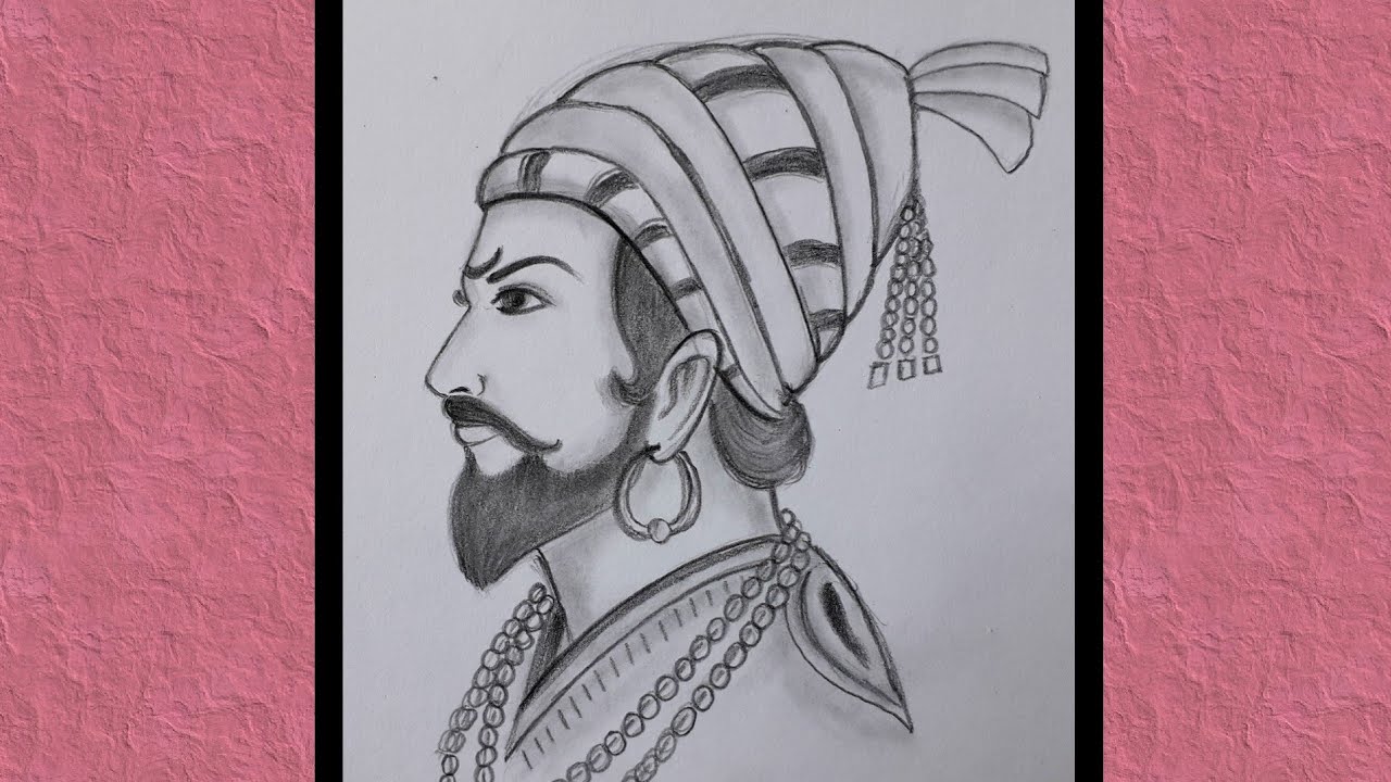 How to draw the great shivaji maharaj pencil shading drawing for ...