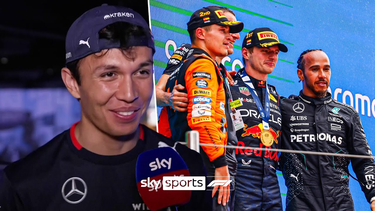 "You have a Dutch guy" 😅 | Alex Albon on all British podium at ...