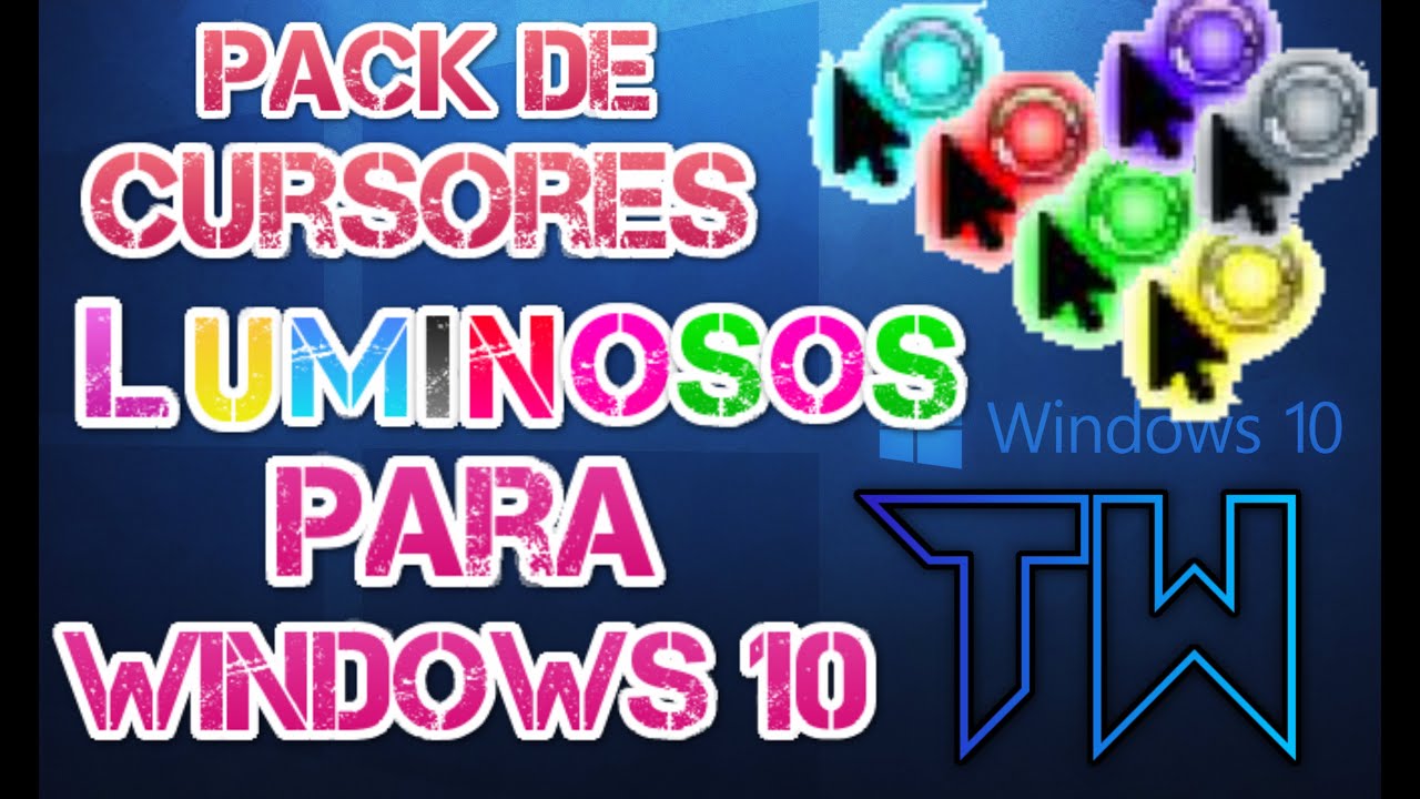 Como Instalar Cursores Luminosos en Windows 10 [8][8.1][7] HD - YouTube